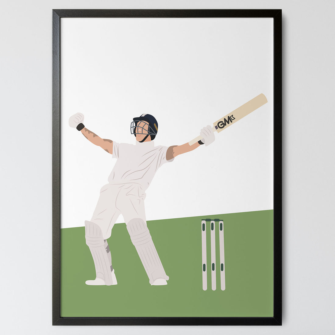Ben Stokes Cricket Poster – Minimal Wall