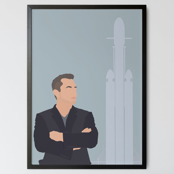 Elon Musk Poster – Minimal Wall