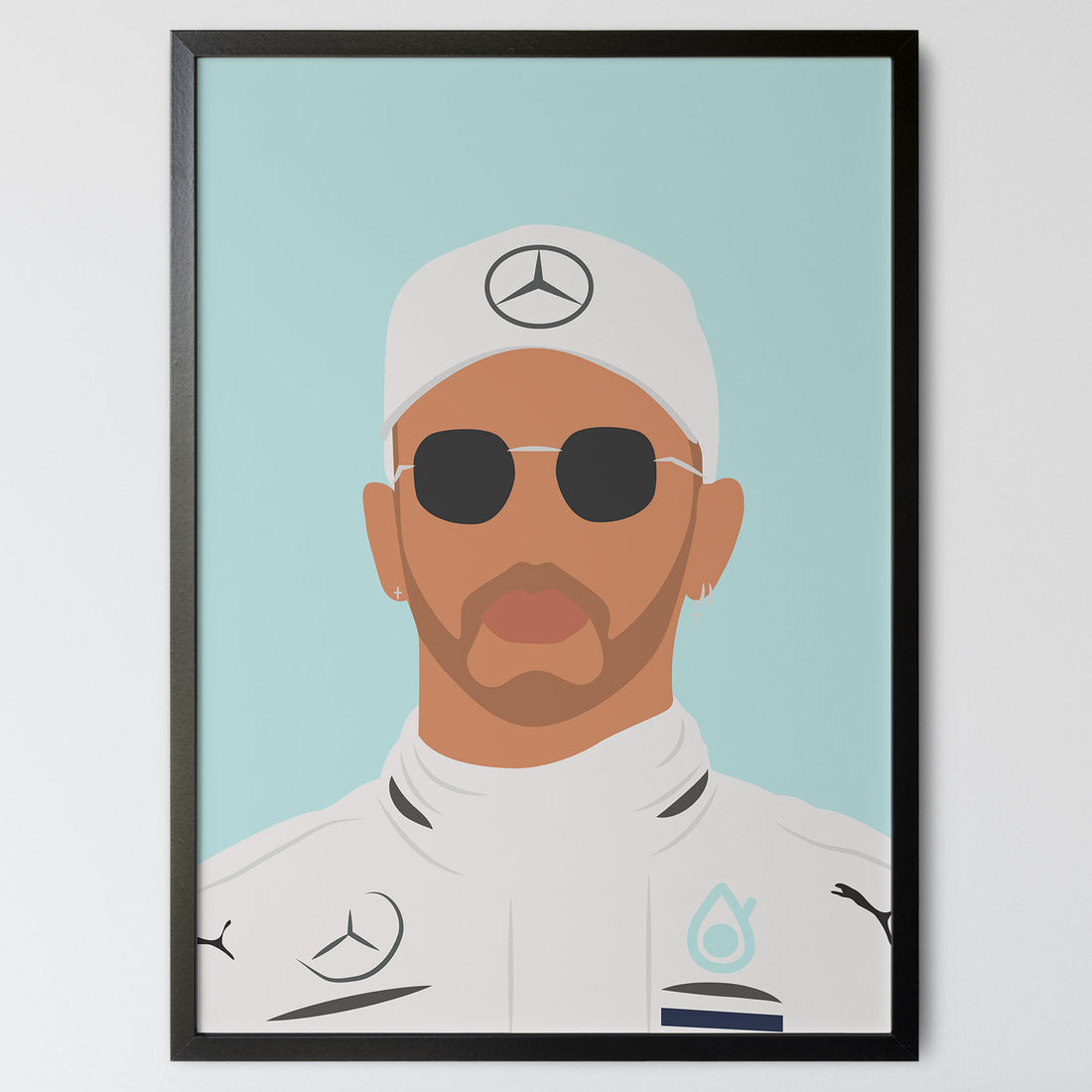 Lewis Hamilton Poster – Minimal Wall