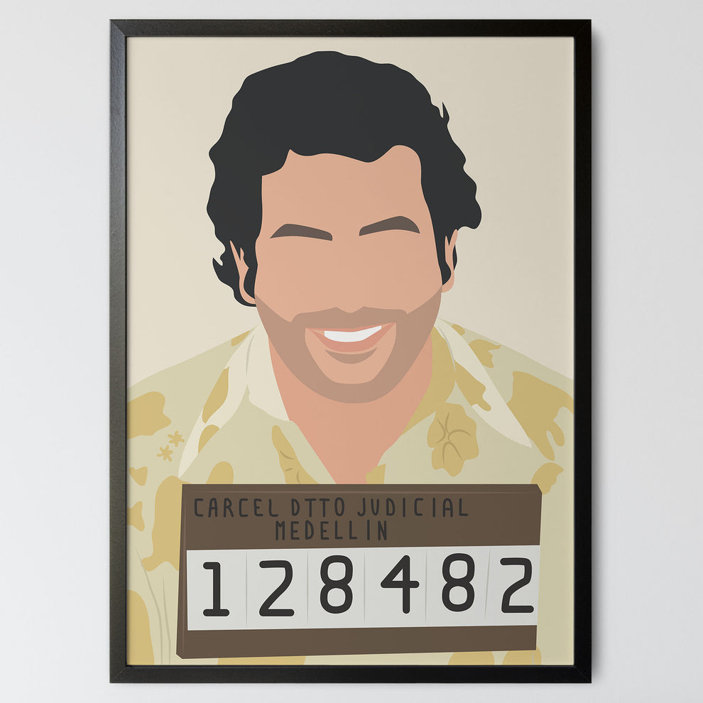 Pablo Escobar Poster – Minimal Wall
