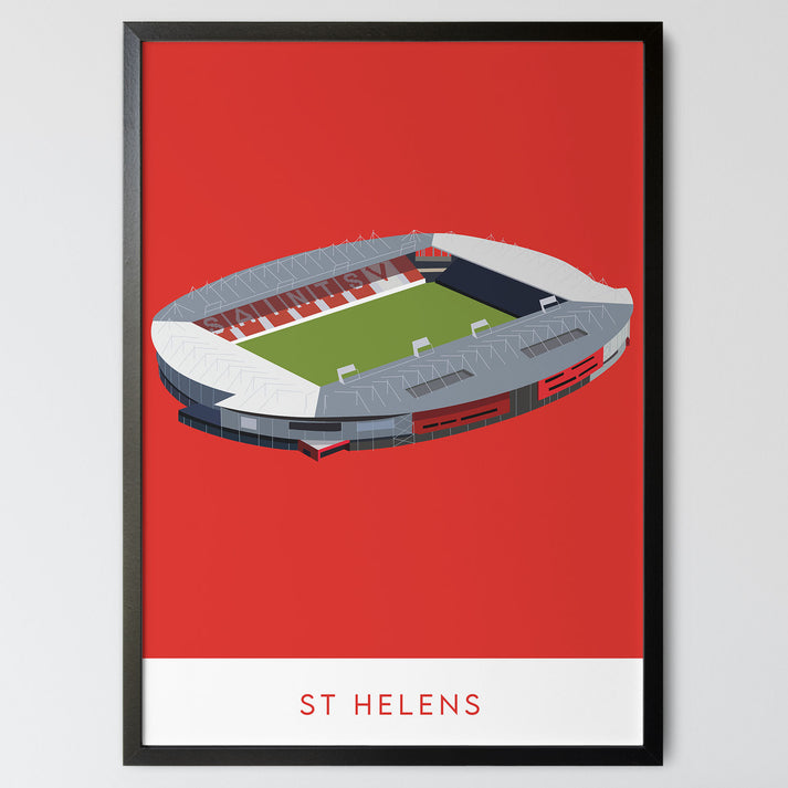 St Helens Rugby Poster – Minimal Wall