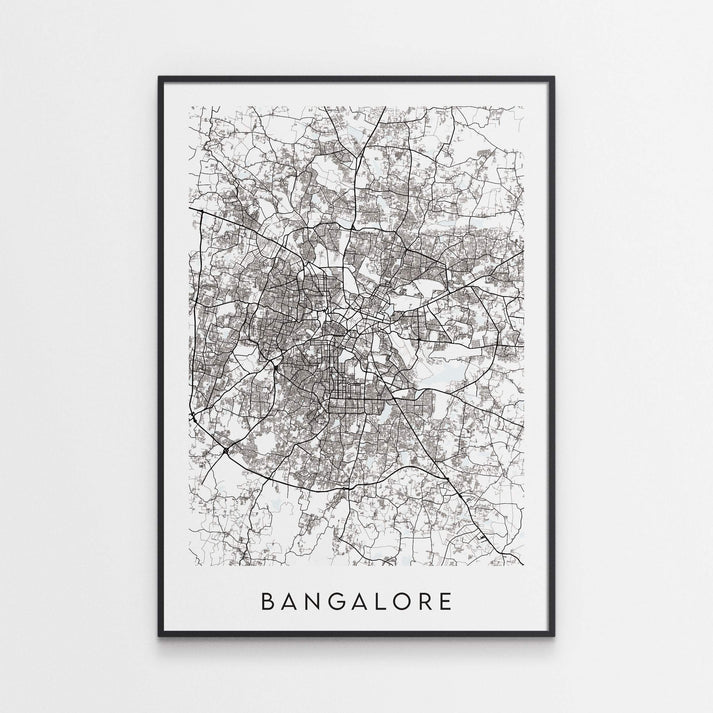Bangalore Map Poster - India – Minimal Wall