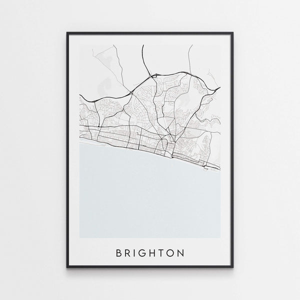 Brighton Map Print – Minimal Wall
