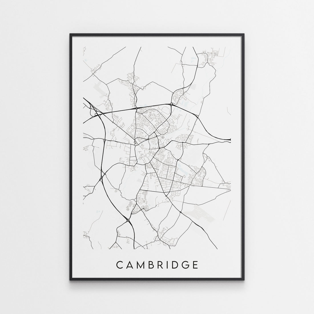 Cambridge Map Print – Minimal Wall