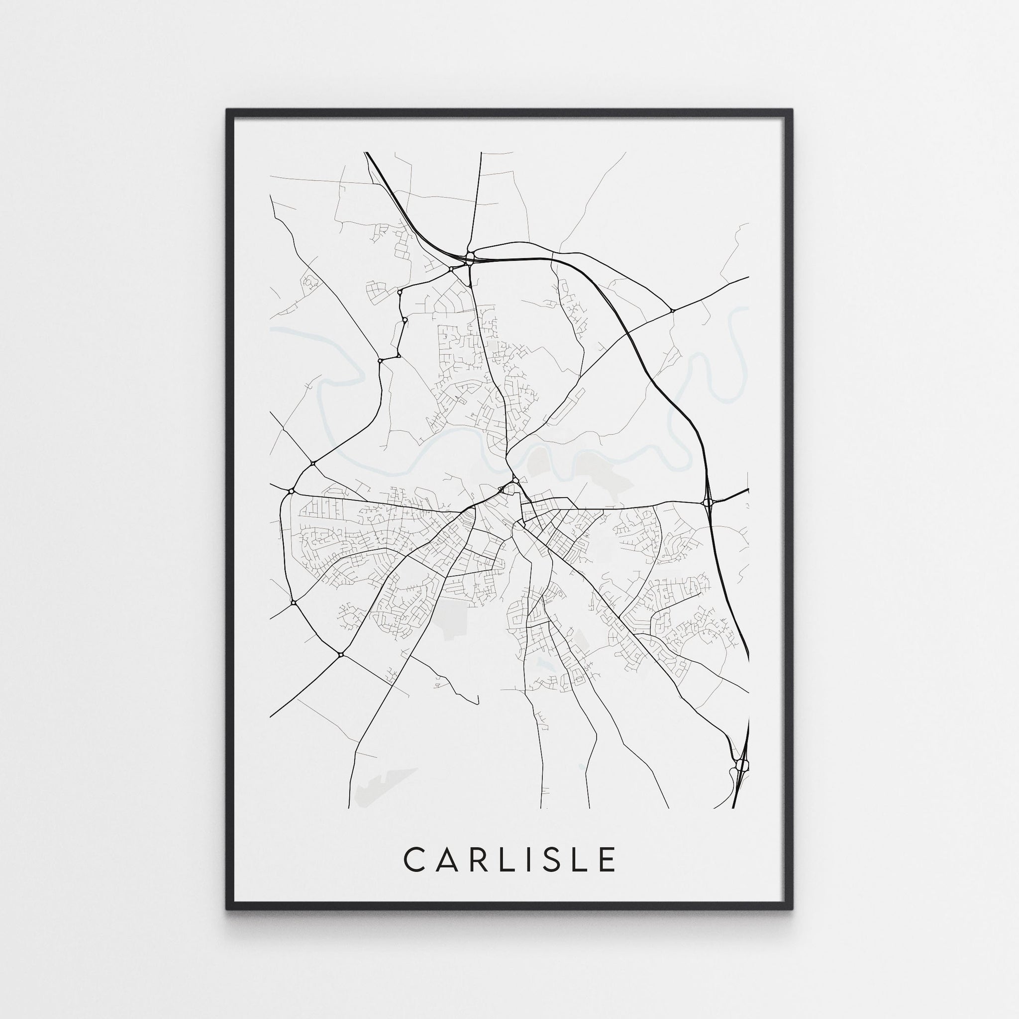 Carlisle Map Poster – Minimal Wall