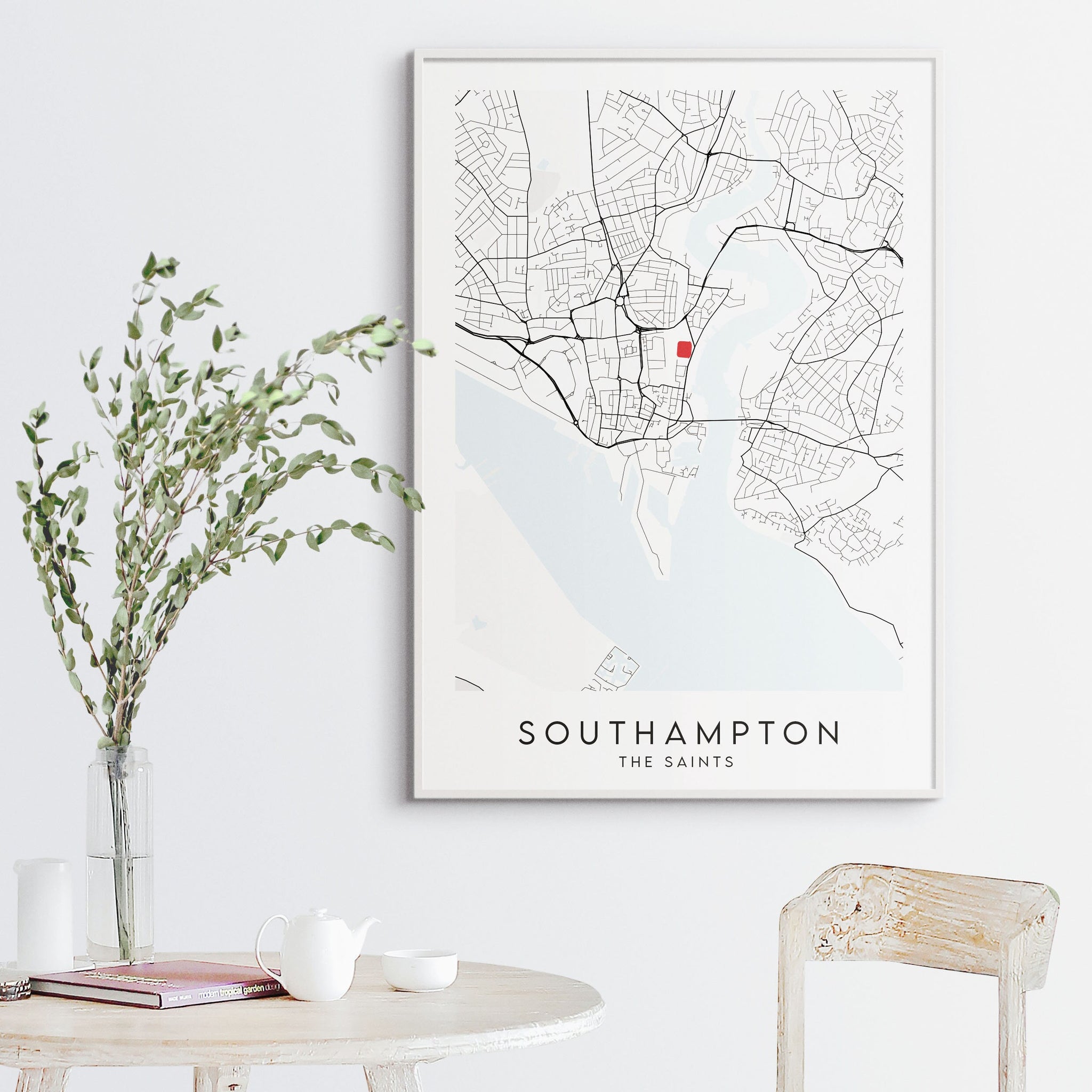Southampton FC Poster - St Mary's Stadium Football Map – Minimal Wall