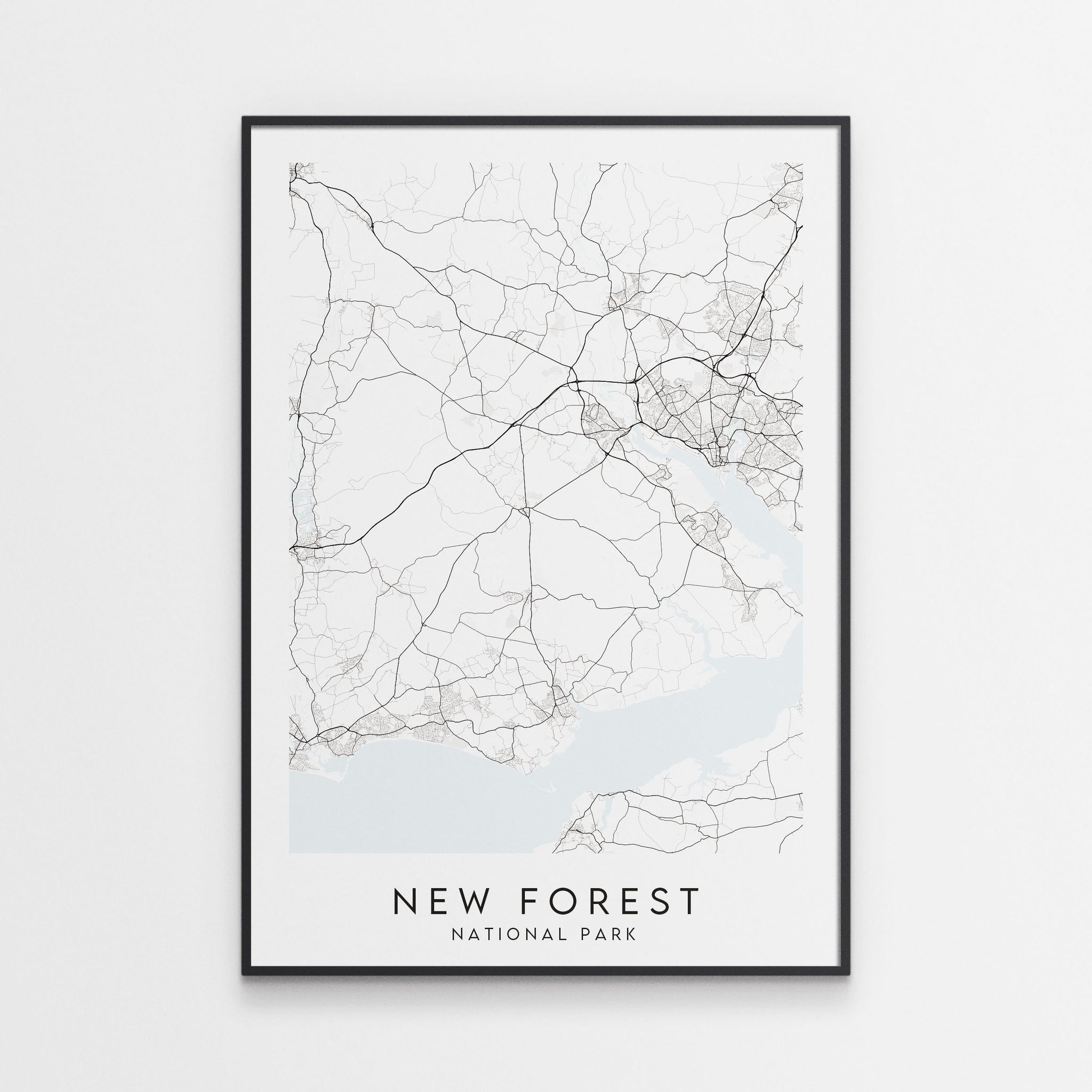 New Forest National Park Map Poster – Minimal Wall