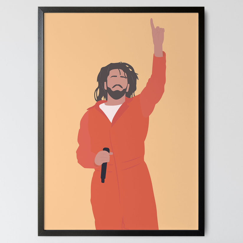 J Cole Poster – Minimal Wall