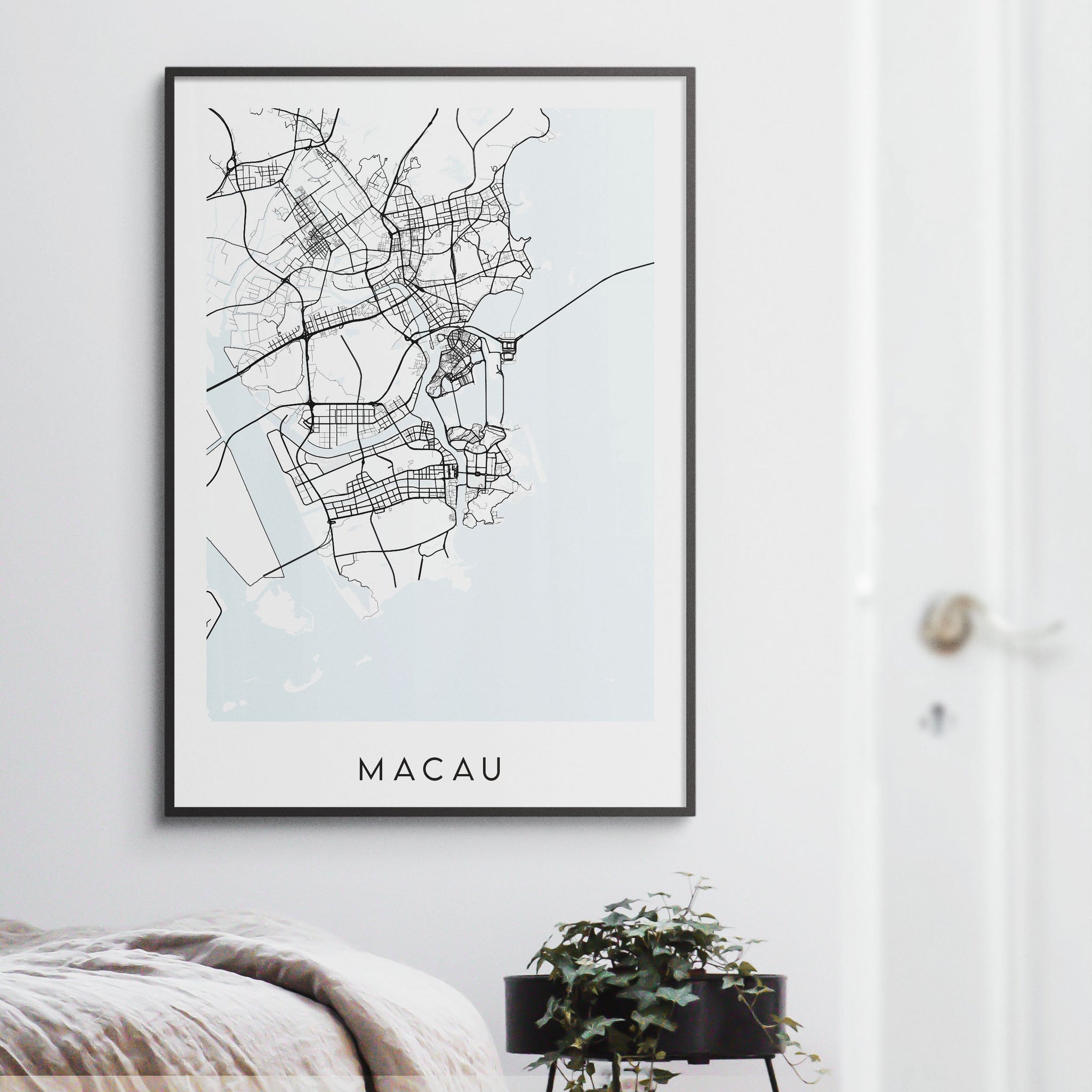 Macau Map Poster – Minimal Wall