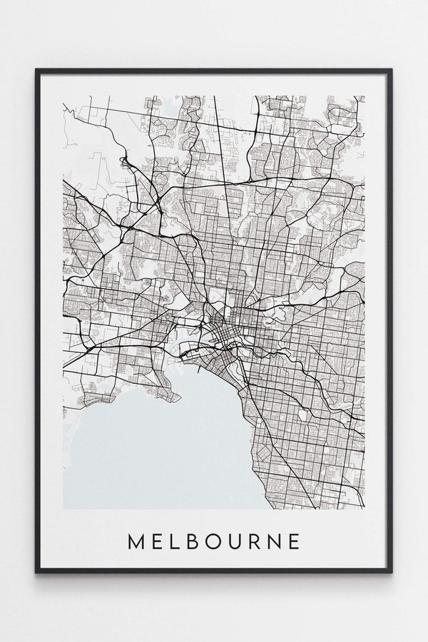 Melbourne Map Print - Australia – Minimal Wall