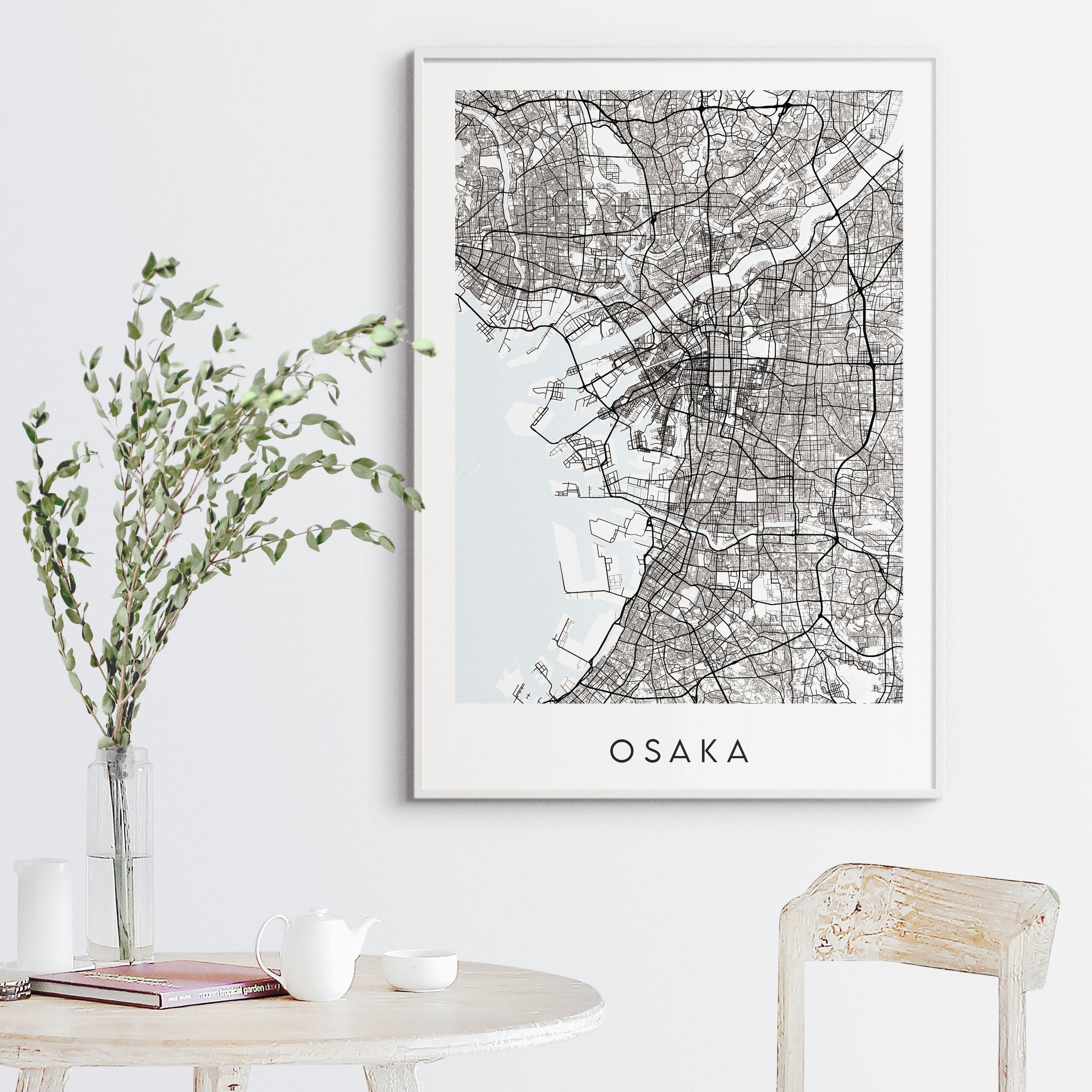 Osaka Map Poster - Japan – Minimal Wall