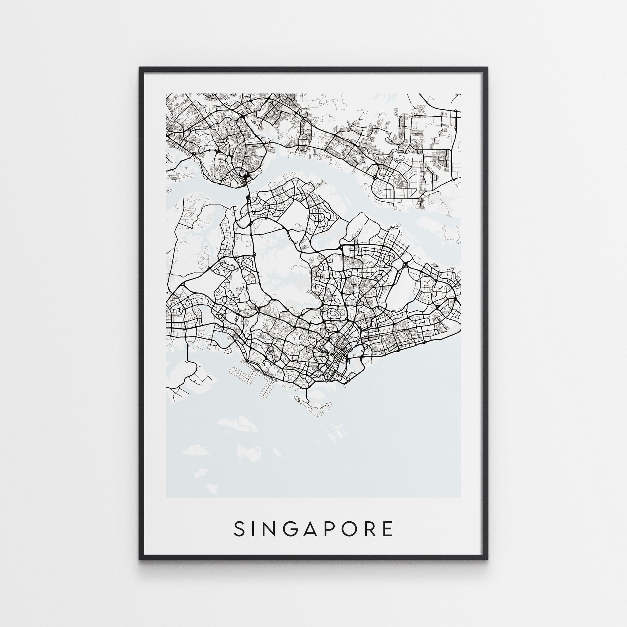 Singapore Map Poster – Minimal Wall