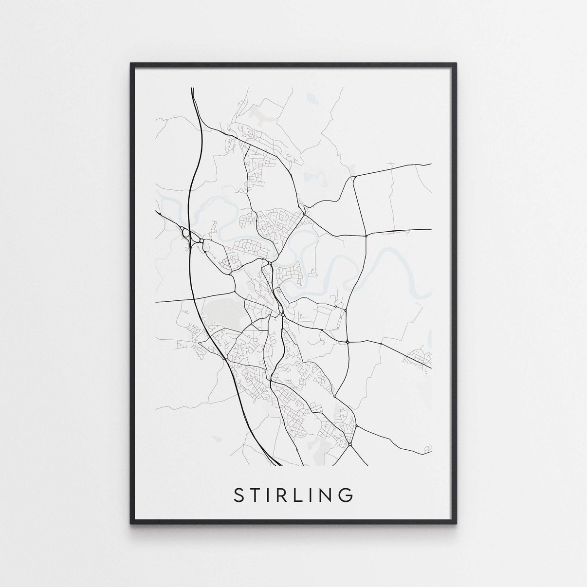 Stirling Map Print - Scotland – Minimal Wall