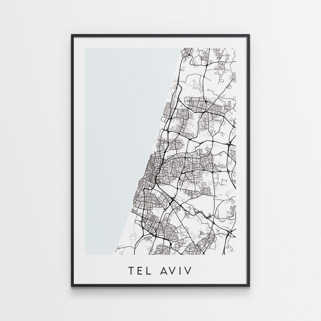 Tel Aviv Map Poster - Israel – Minimal Wall