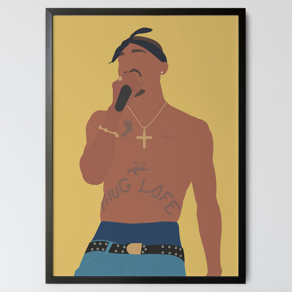 Tupac Poster – Minimal Wall