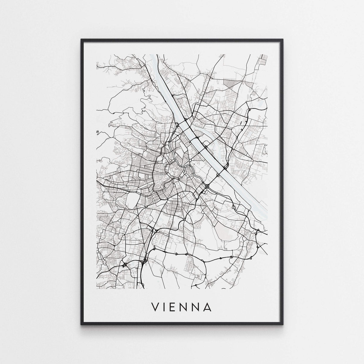 Vienna Map Poster - Austria – Minimal Wall