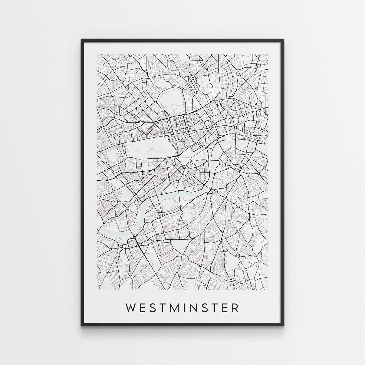 Westminster Map Print - London – Minimal Wall